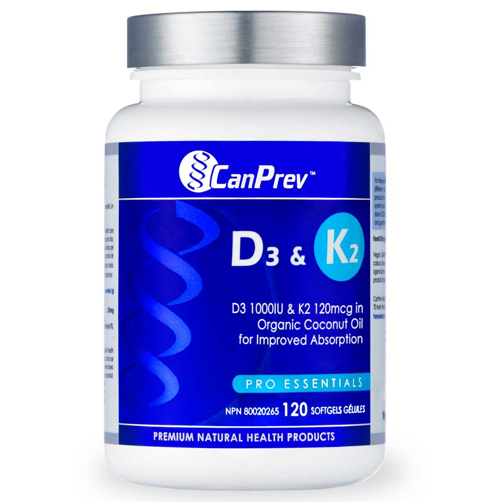 CanPrev Vitamin D3 & K2 (120sgels) – Lifestyle Markets